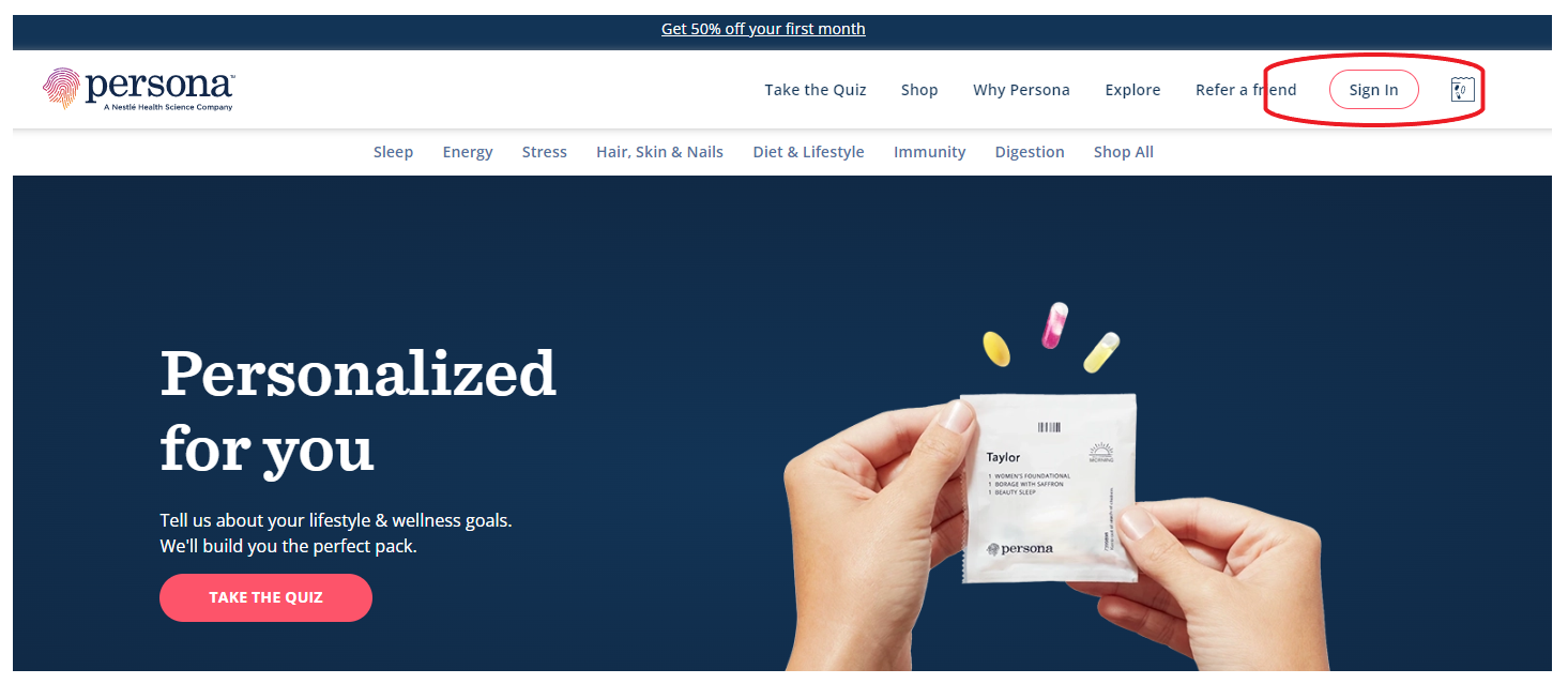How do I sign into my account? – Persona | Knowledge Center